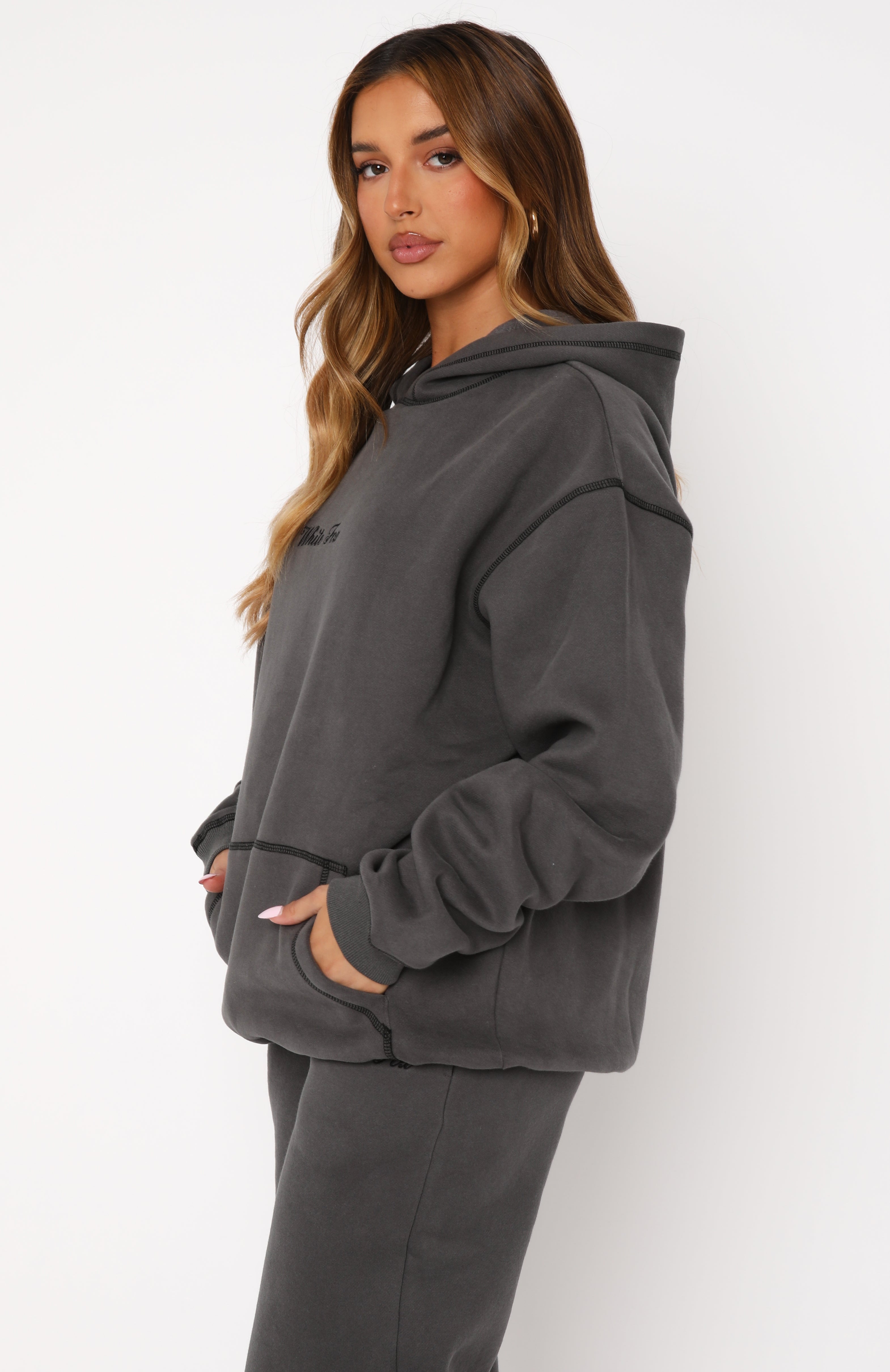 Instant Attraction Oversized Hoodie Charcoal | White Fox Boutique US