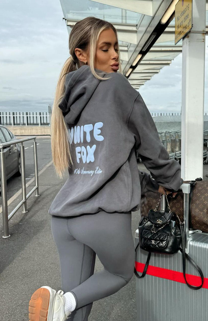 10th Anniversary Edition Oversized Hoodie Glacier Grey - Wishupon