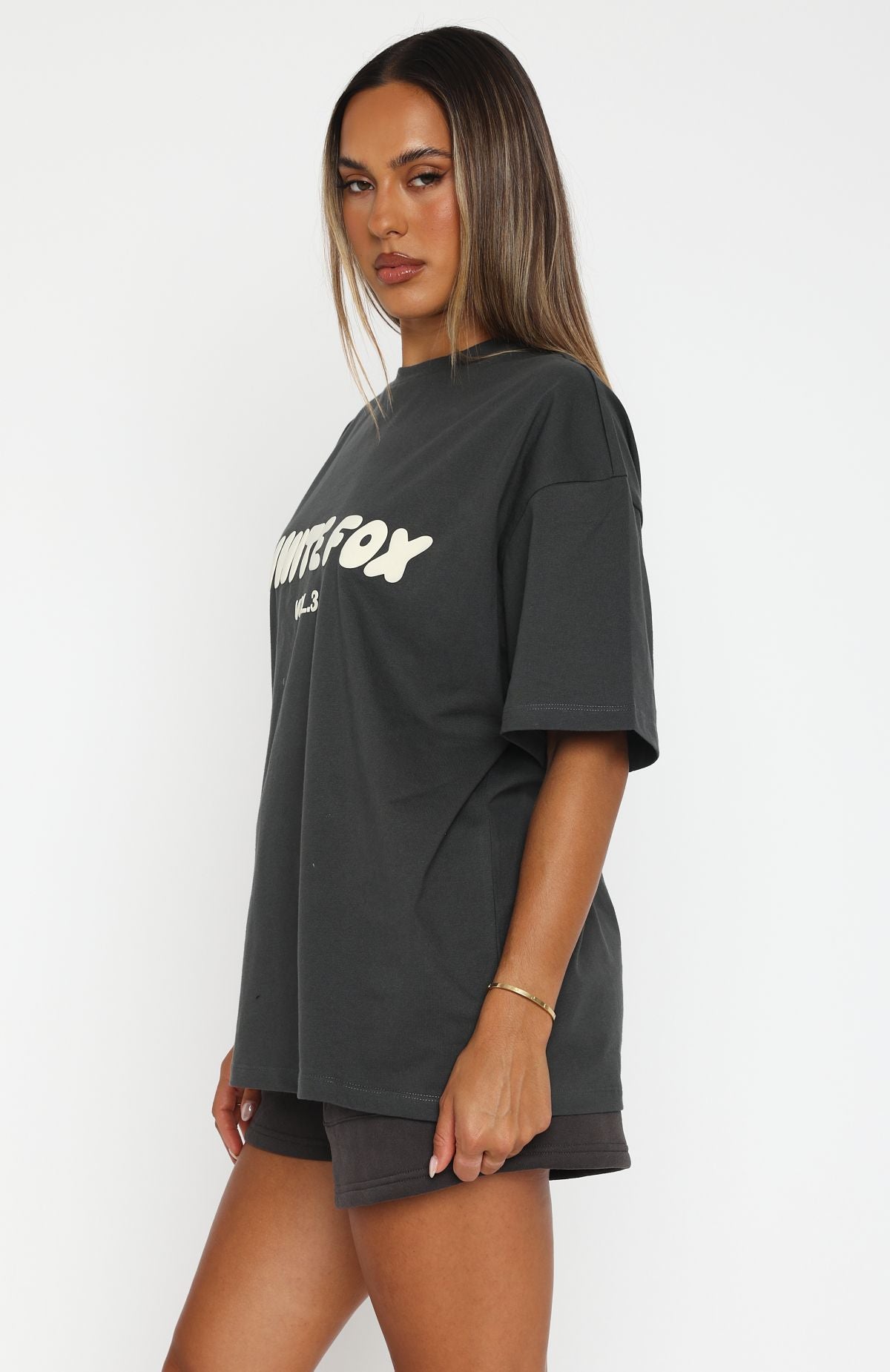 Offstage Oversized Tee Shadow | White Fox Boutique US