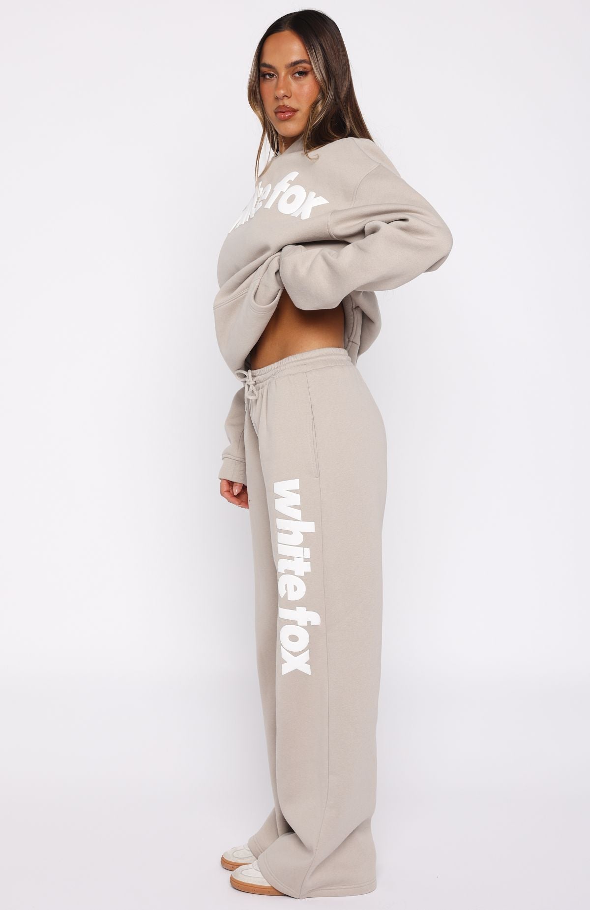 From The Archives Kenzie Wide Leg Sweatpants Moon | White Fox Boutique US