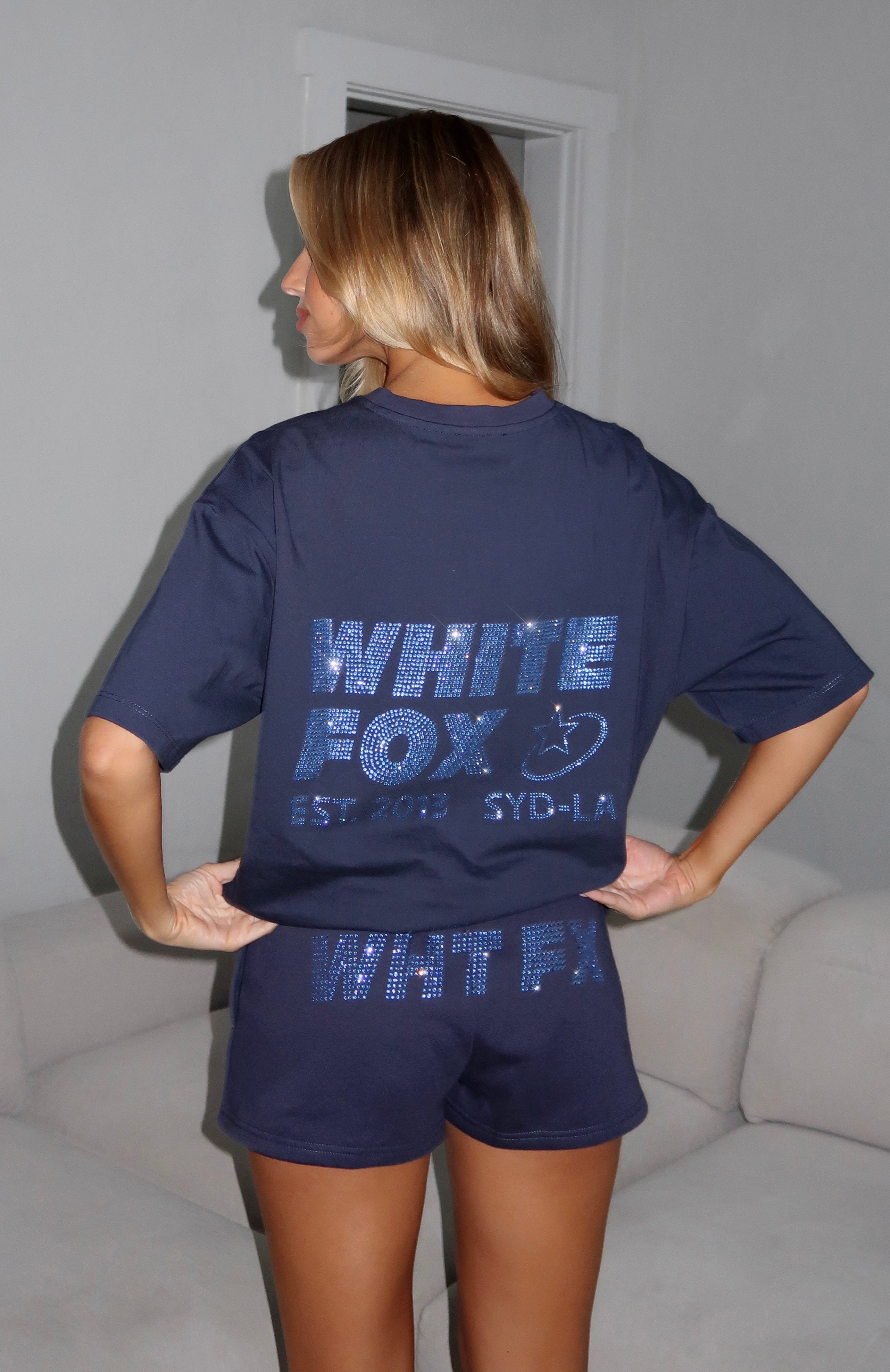 Always Shining Lounge Shorts Navy | White Fox Boutique US