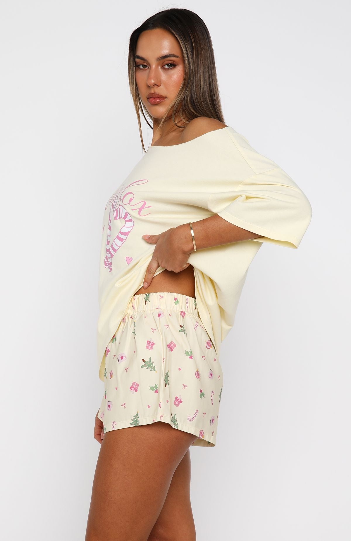 Sweetheart Pyjama Short Festive Flicker | White Fox Boutique US