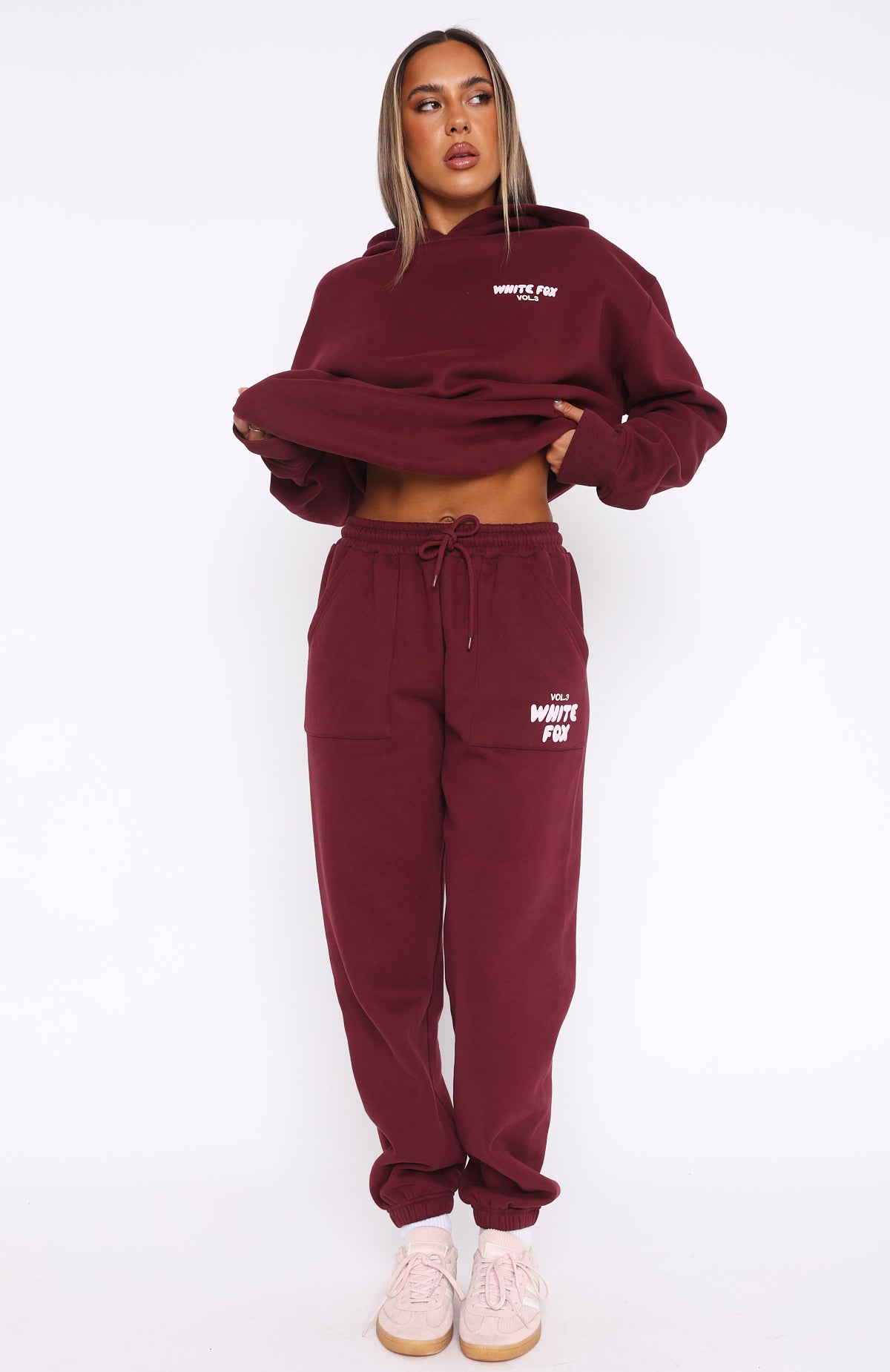Offstage Sweatpants Red Velvet | White Fox Boutique US