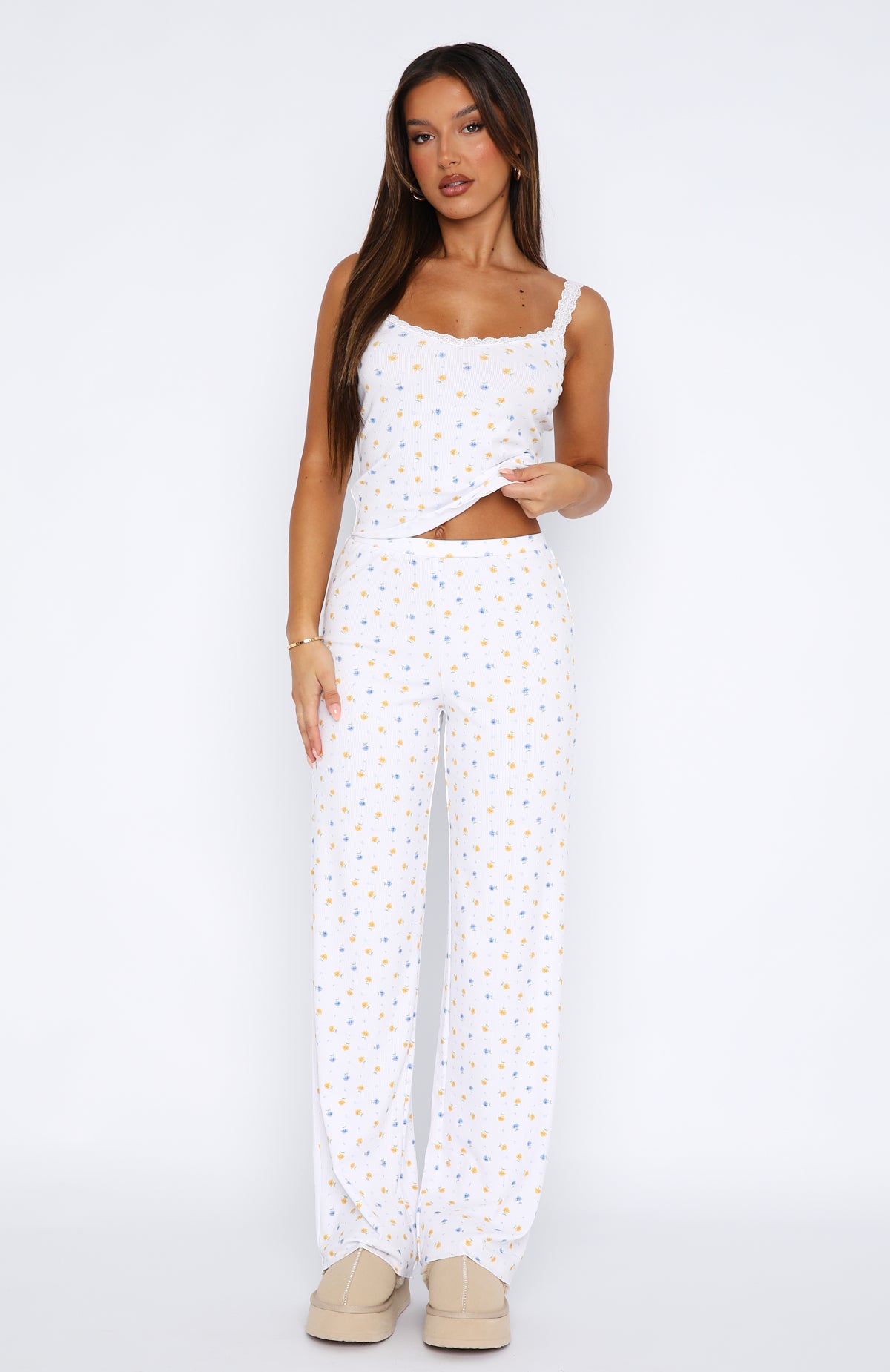 Blissful Dreams Pyjamas Set Buttercup Floral | White Fox Boutique US