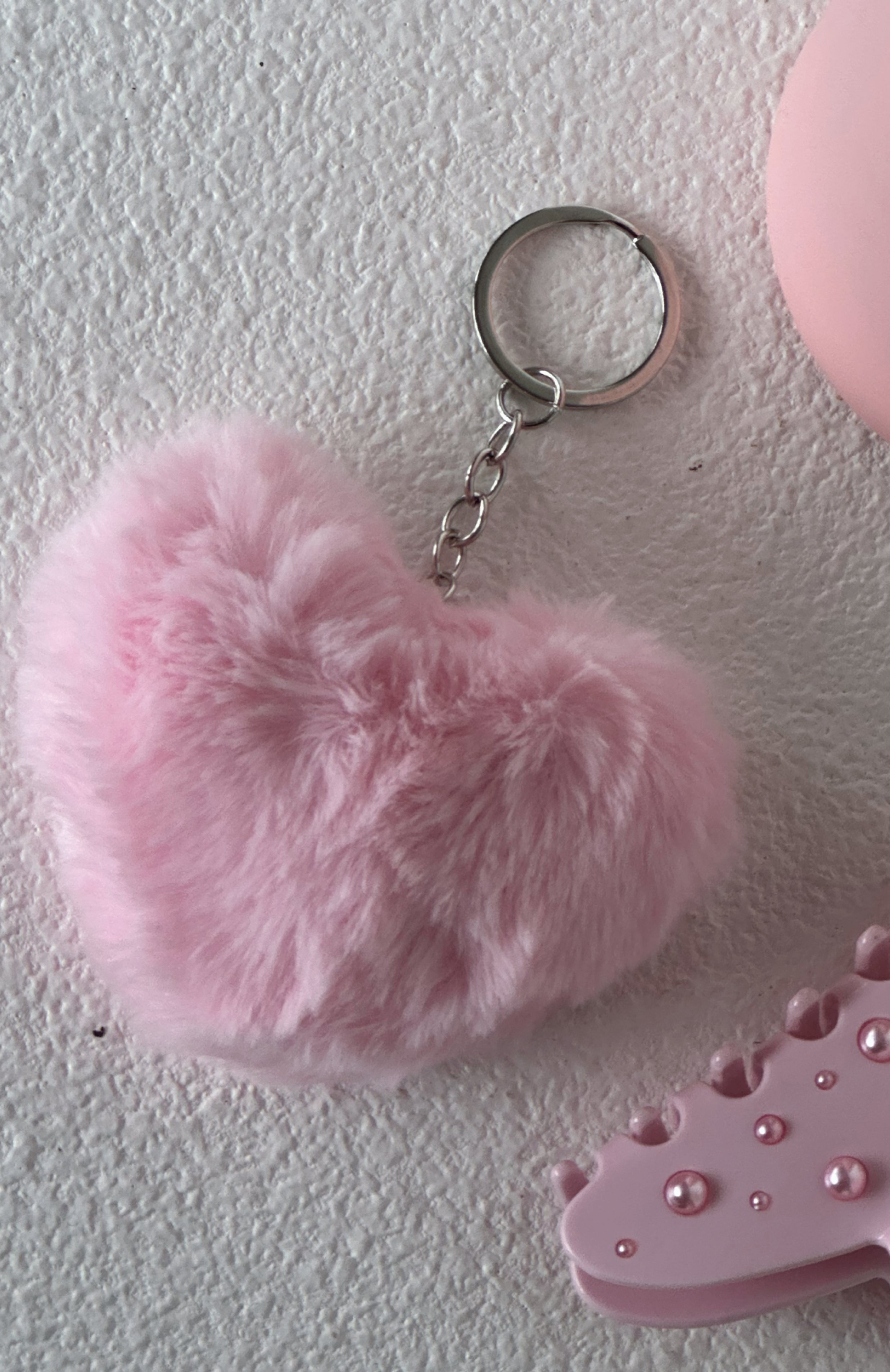 Jaxon Key Ring Baby Pink | White Fox Boutique US