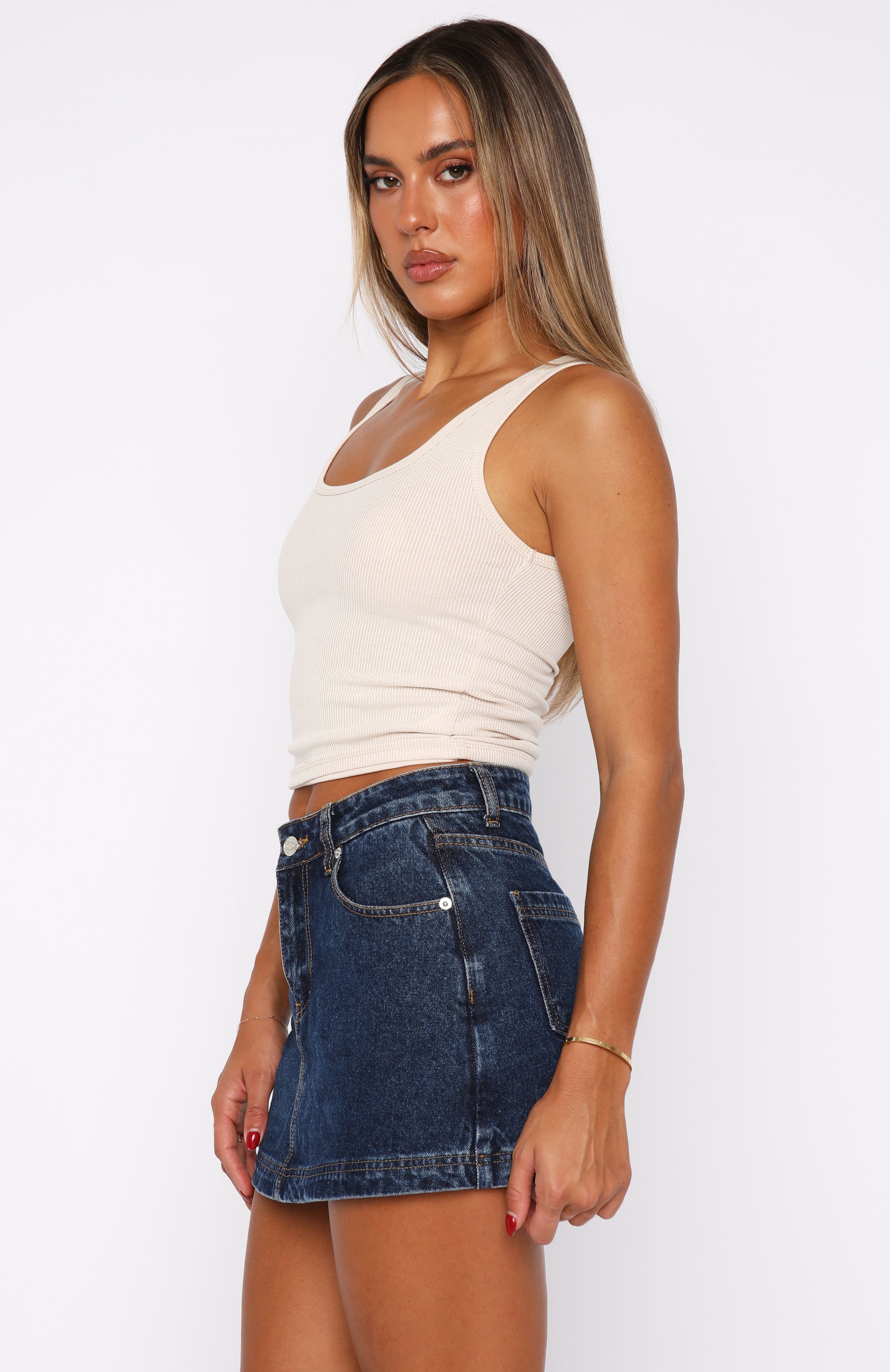 All Your Problems Denim Skort Dark Blue | White Fox Boutique US