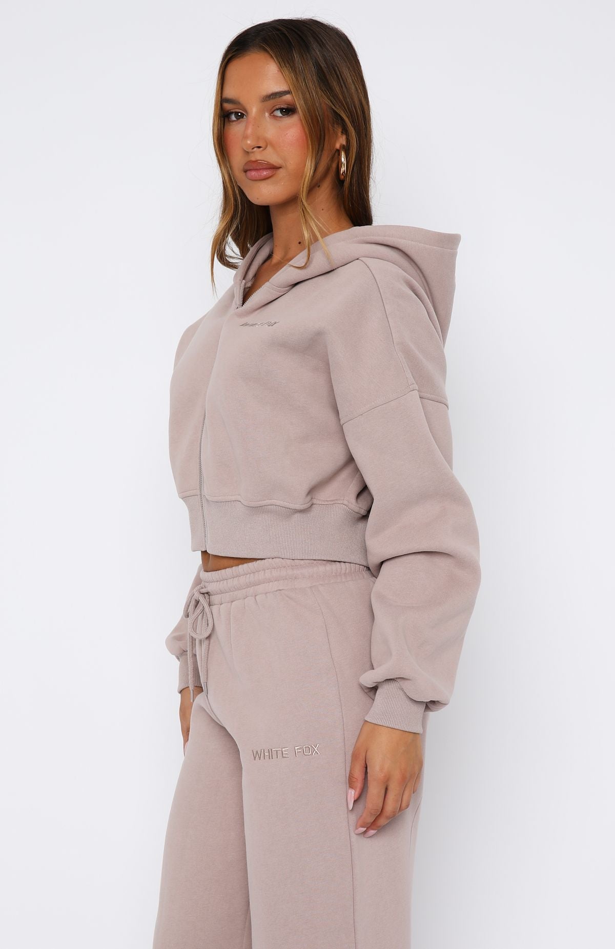 Stay Lifted Cropped Hoodie Cinnamon | White Fox Boutique US