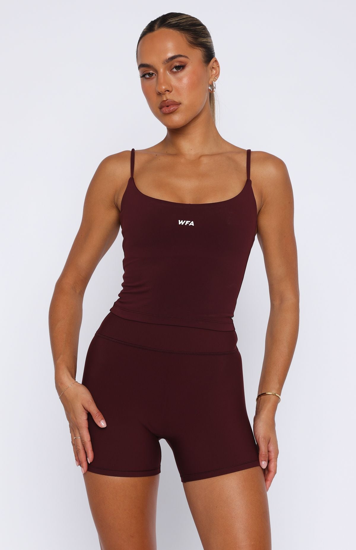 More Energy Active Tank Merlot | White Fox Boutique US