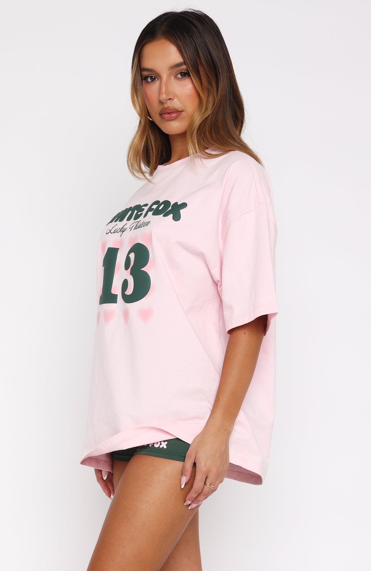 Lucky Thirteen Charise Oversized Tee Soft Pink | White Fox Boutique US