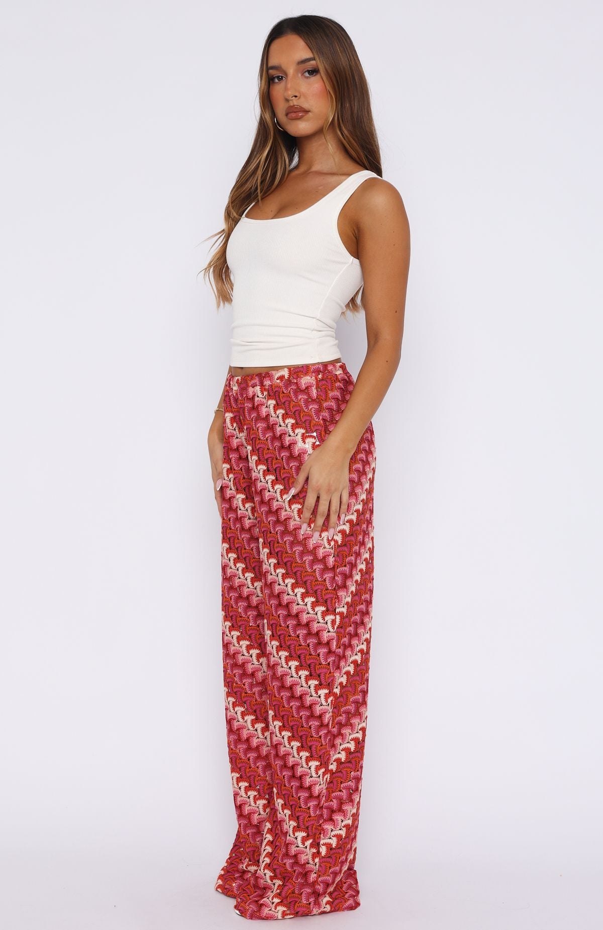 Long Desire Pants Berry | White Fox Boutique US
