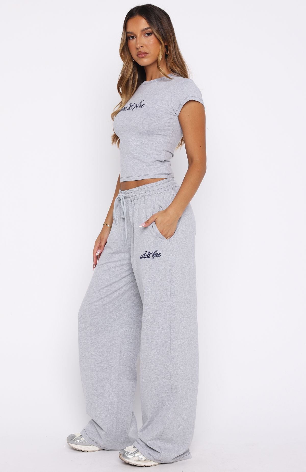The Original Track Pants Grey Marle | White Fox Boutique US