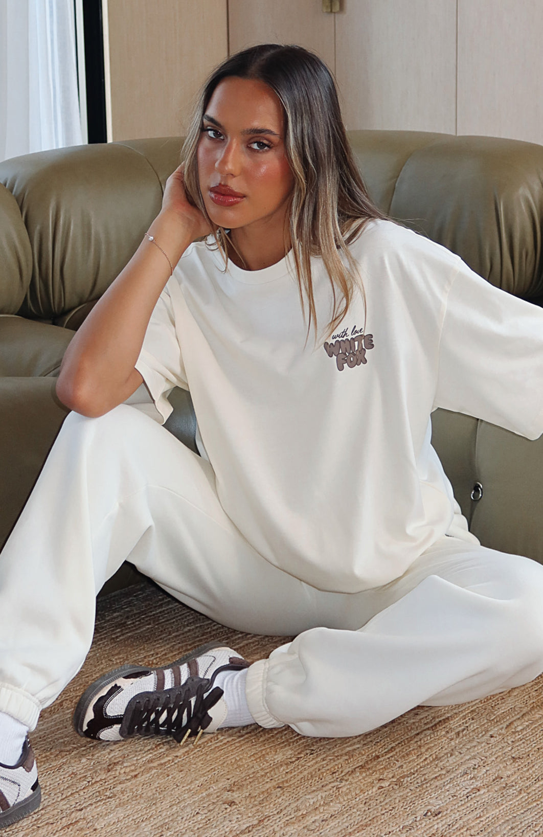 With Love Always Oversized Tee Cream | White Fox Boutique US