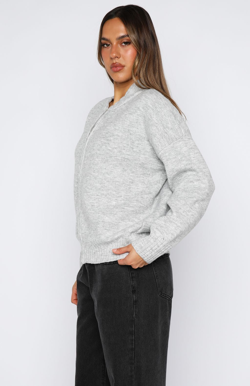 Unbreakable Bond Knit Jacket Grey Marle | White Fox Boutique US