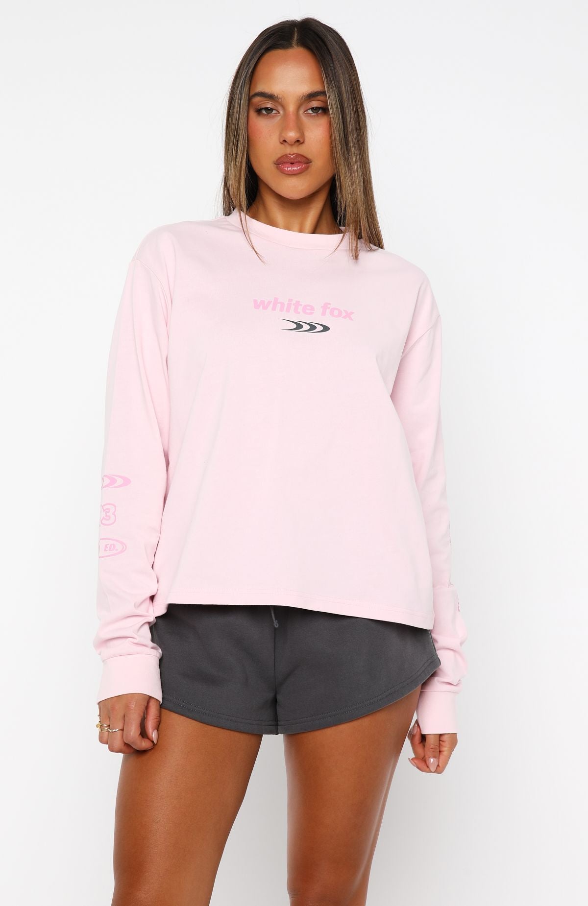 All Around Me Long Sleeve Tee Pink | White Fox Boutique US