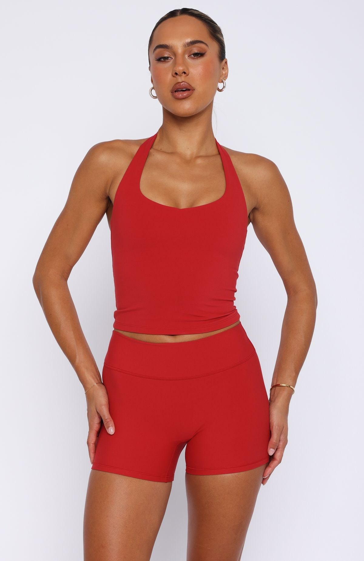 Shift Mid Rise Shorts 3.5" Cherry Red | White Fox Boutique US