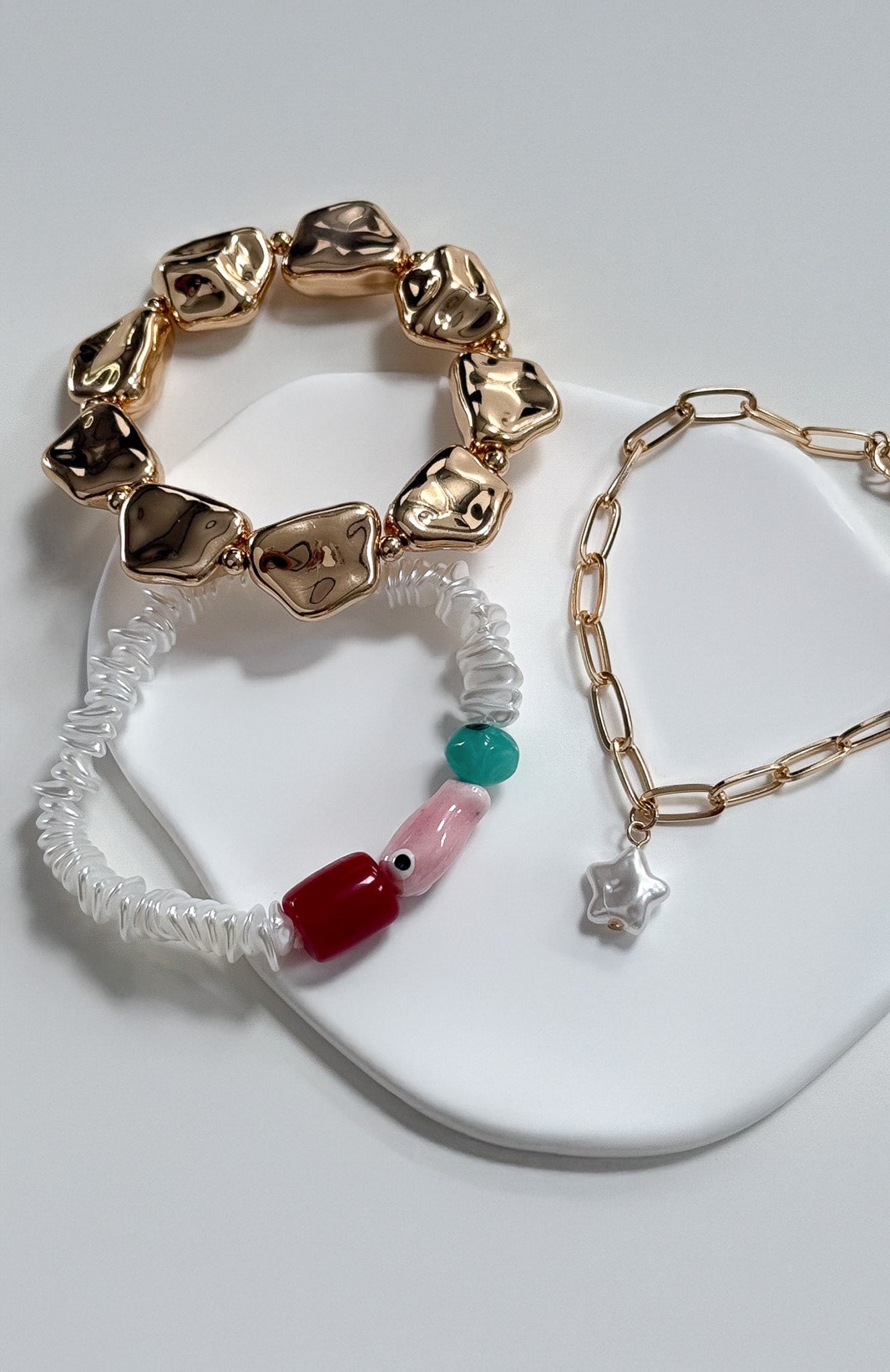 Aster Bracelet Set Gold | White Fox Boutique US