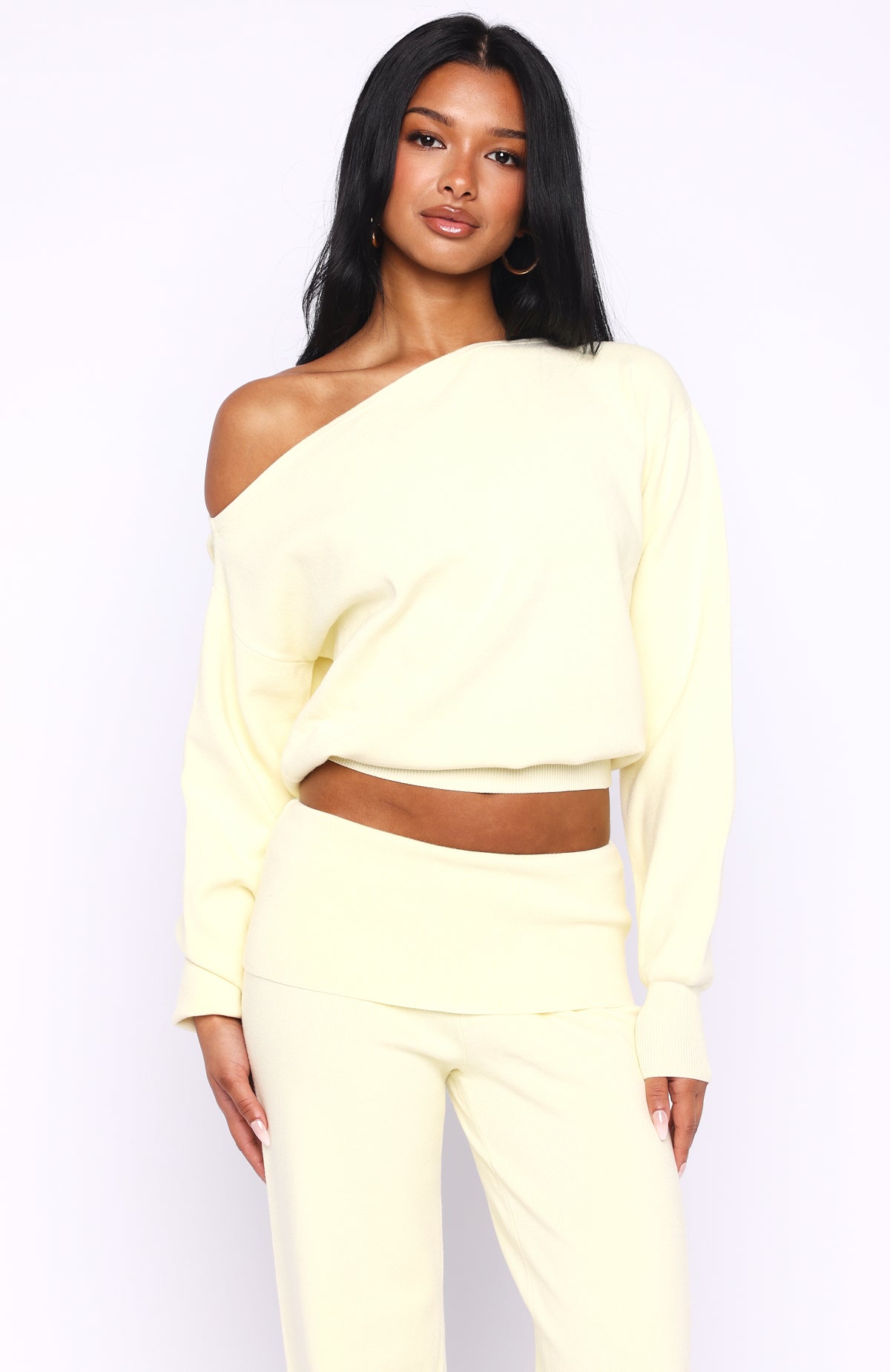 Can't Find The Words Knit Sweater Lemon | White Fox Boutique US