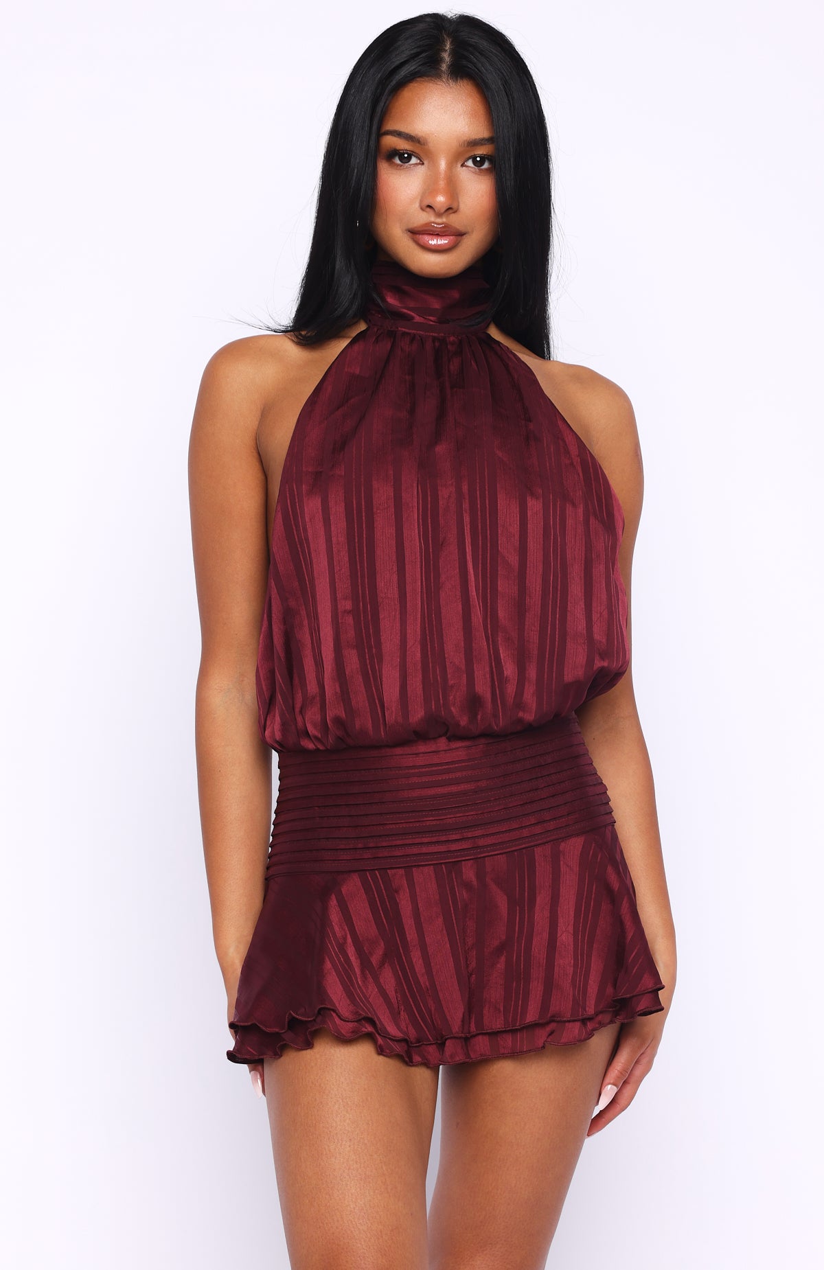 Captivate My Focus Mini Dress Wine | White Fox Boutique US