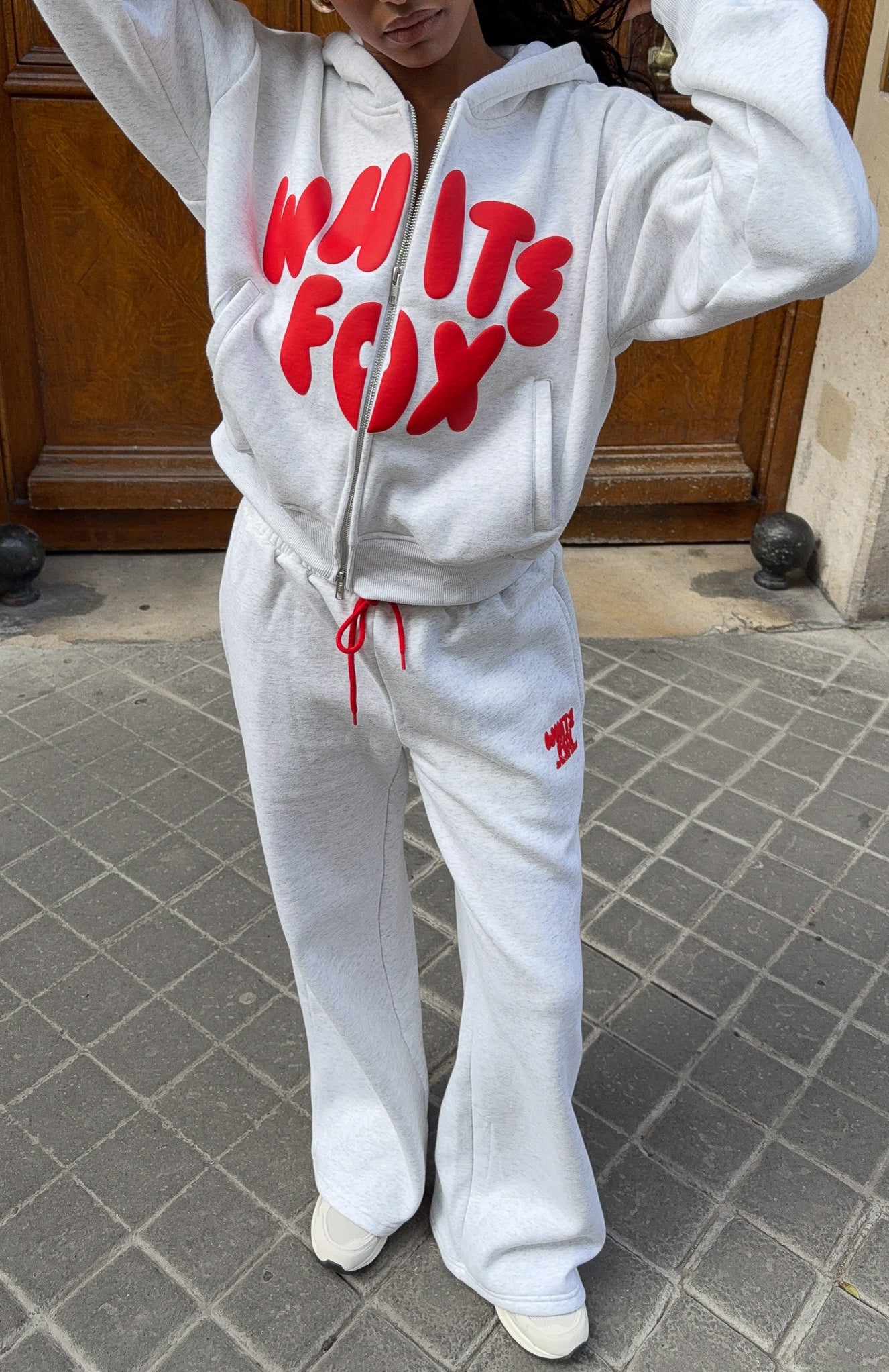 Club 14 Allie Wide Leg Sweatpants Grey Marle | White Fox Boutique US