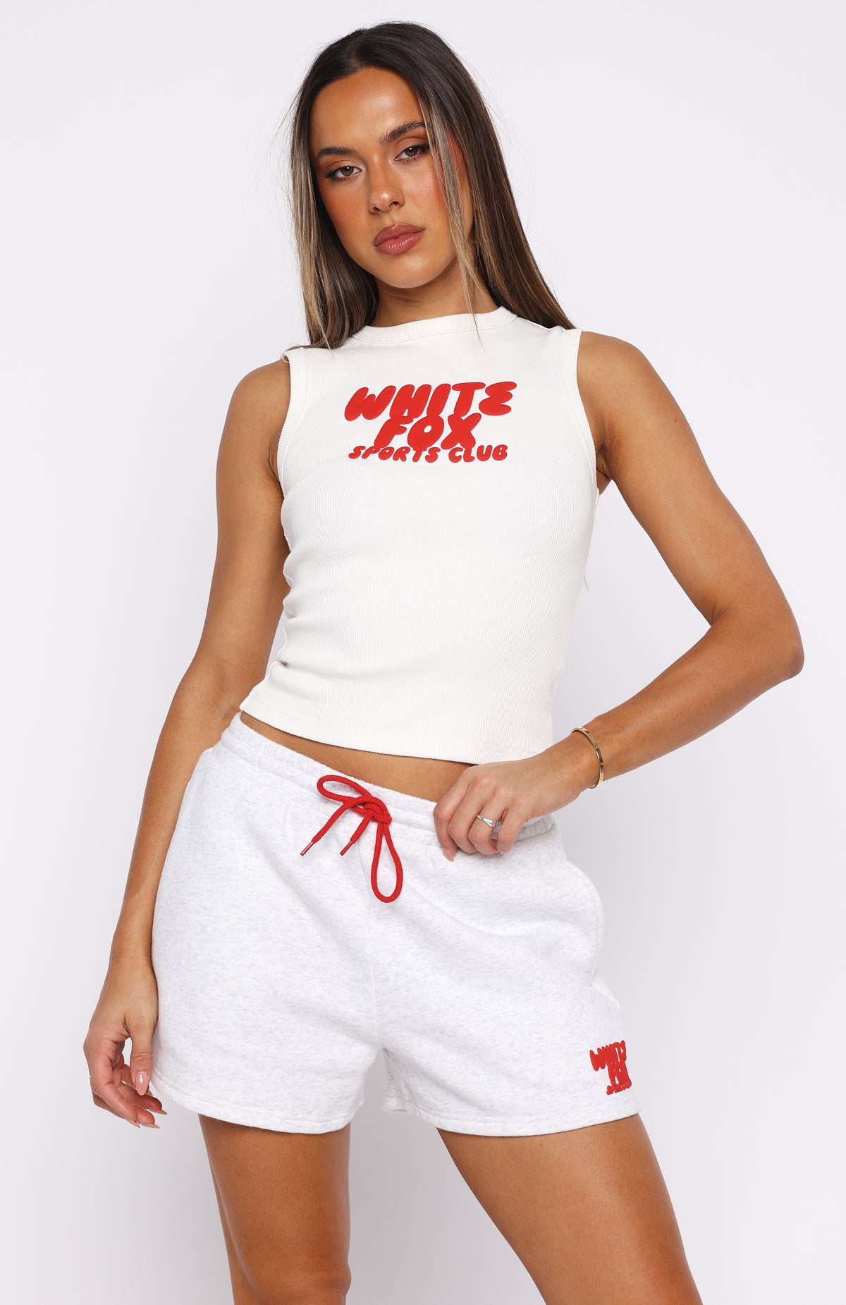 Club 14 Allie Lounge Shorts Grey Marle | White Fox Boutique US