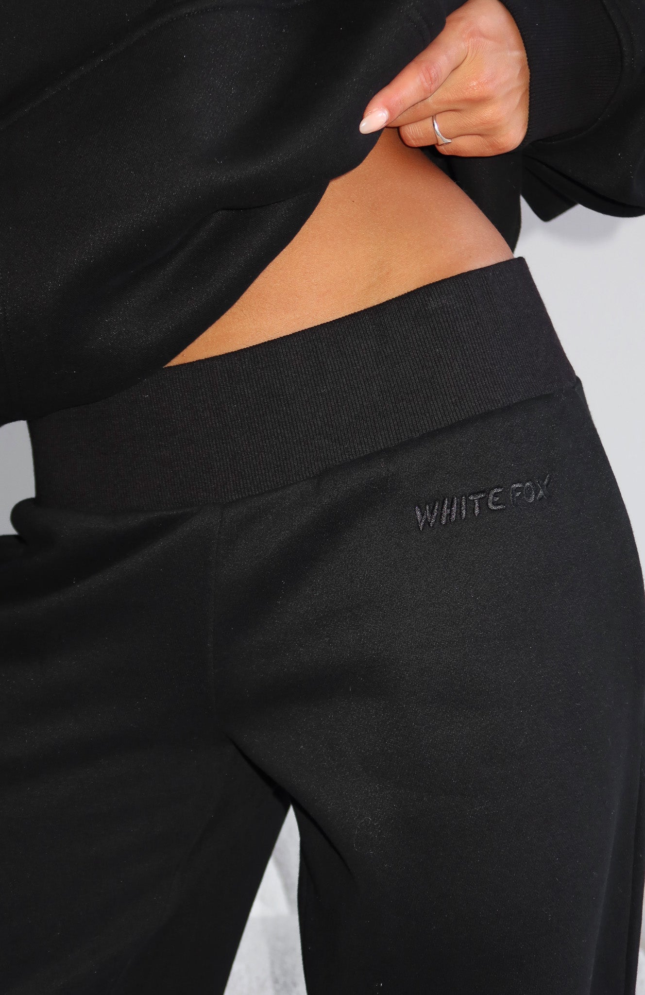Come A Long Way Wide Leg Sweatpants Black | White Fox Boutique US