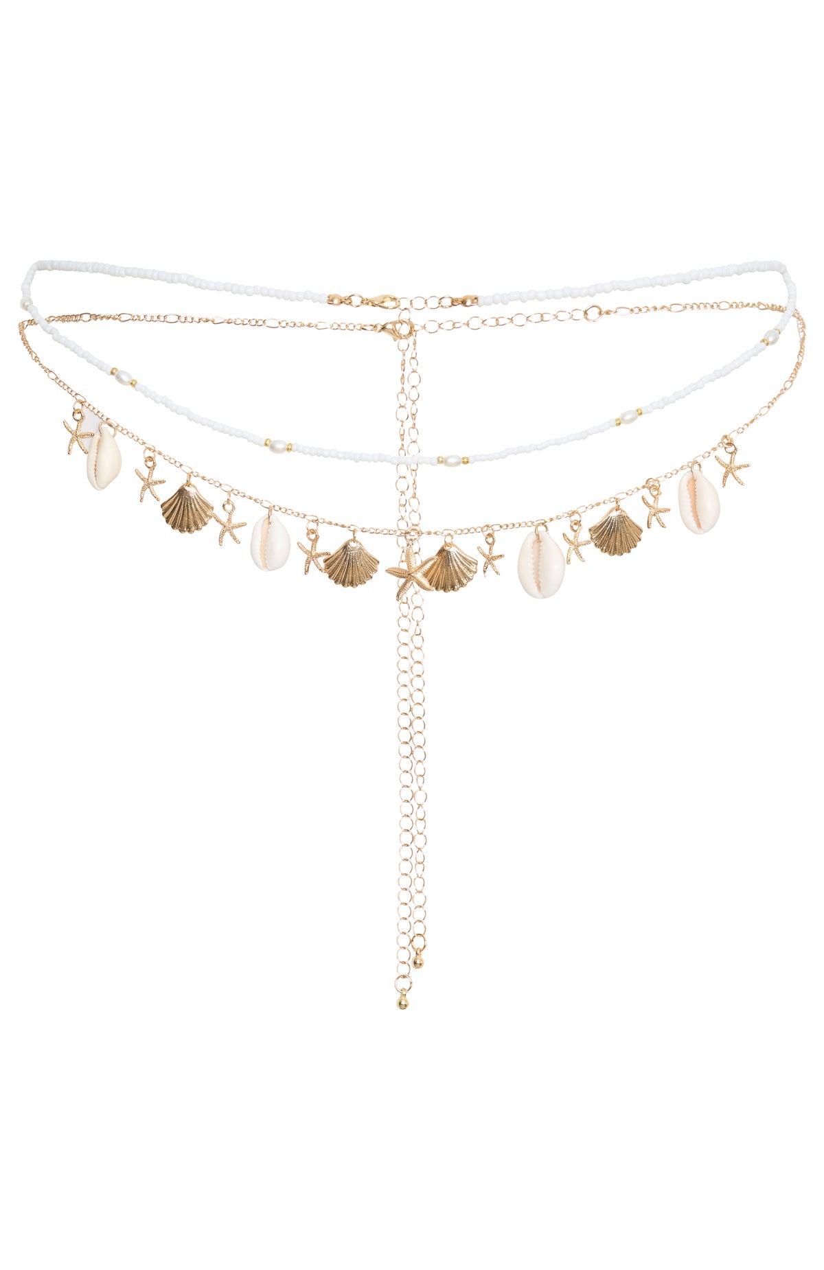 Cora Body Chain White/Gold | White Fox Boutique US