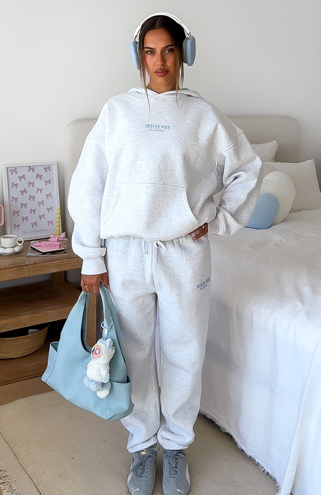 Daydreamers Nadia Sweatpants Grey Marle | White Fox Boutique US