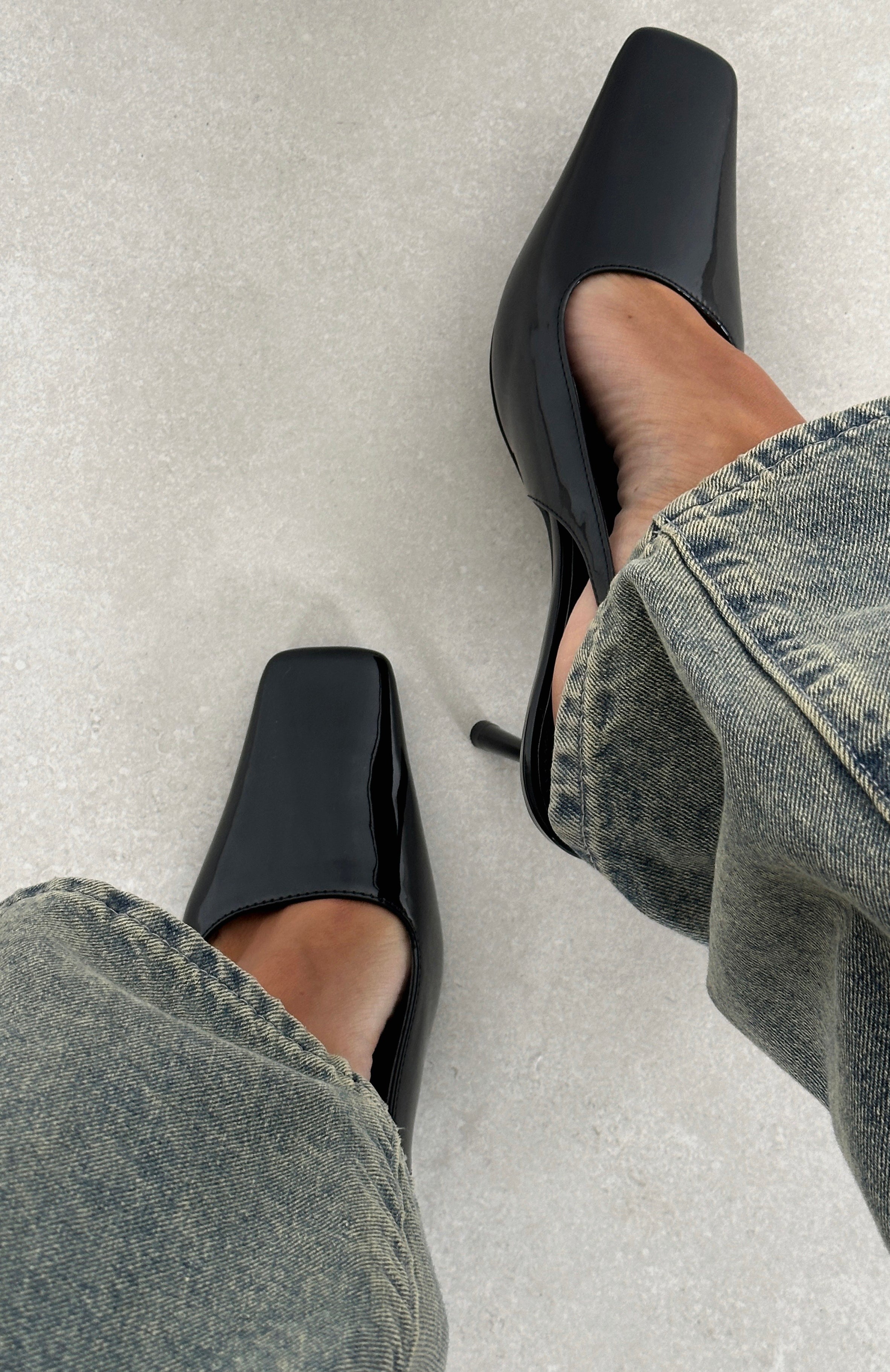 Ella Heels Black Patent | White Fox Boutique US