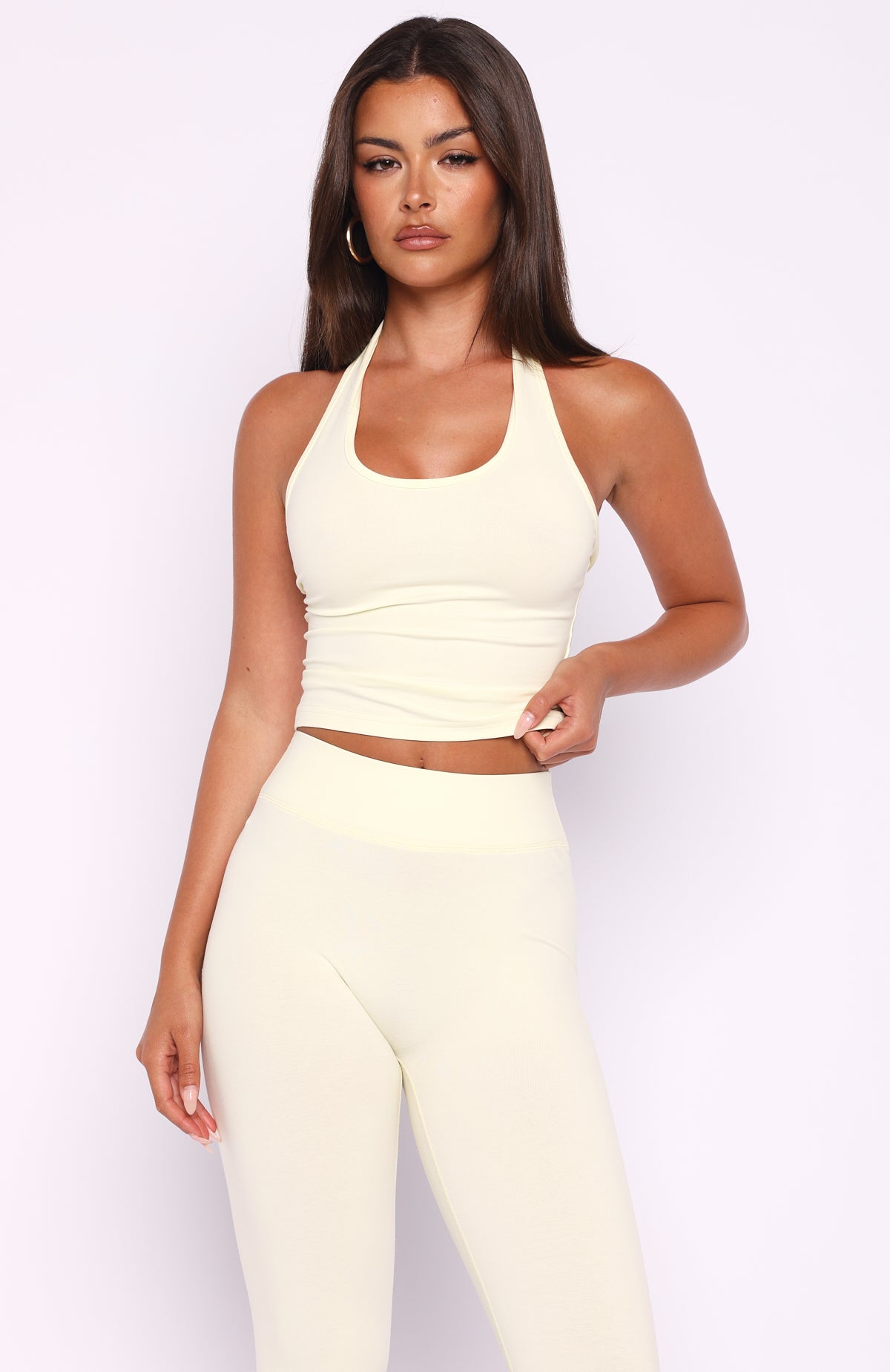 Focus On The Good Halter Top Lemon | White Fox Boutique US