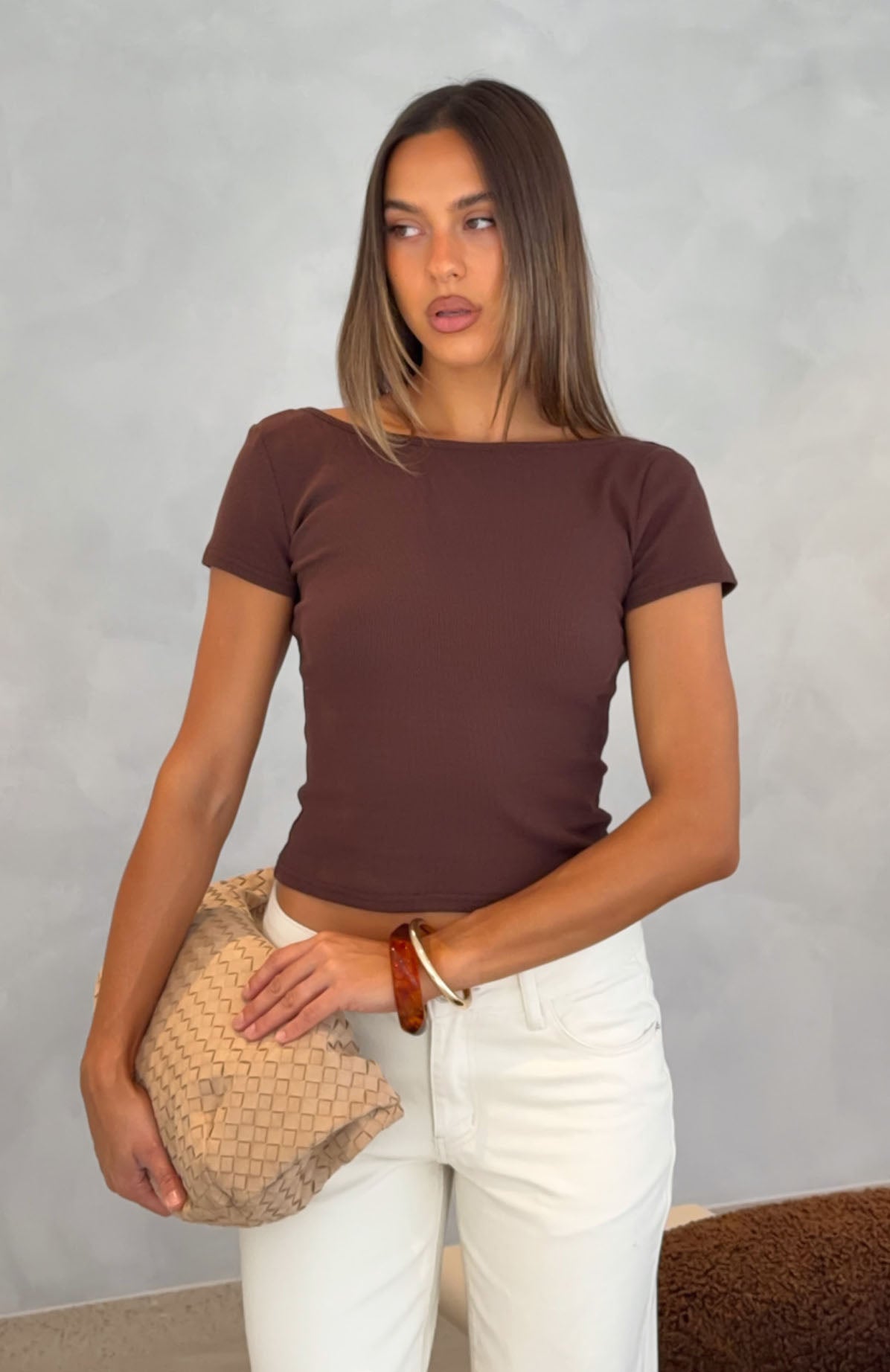 Not Like The Rest Short Sleeve Top Chocolate | White Fox Boutique US
