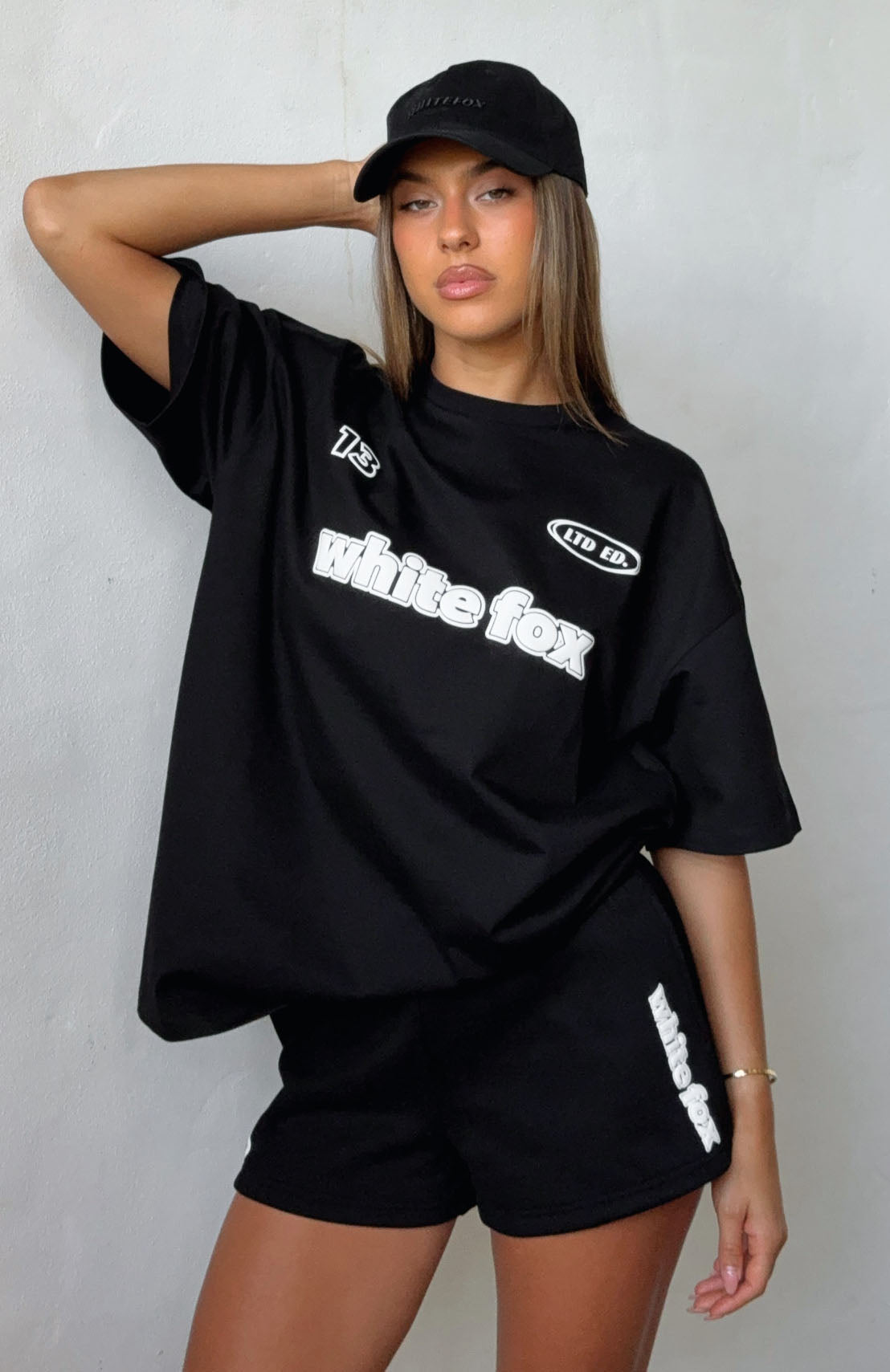 Ready To Go Oversized Tee Black | White Fox Boutique US