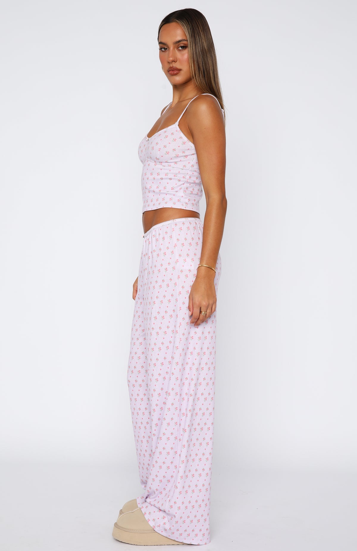 Snuggle Season Pyjama Pants Purple Floral | White Fox Boutique US