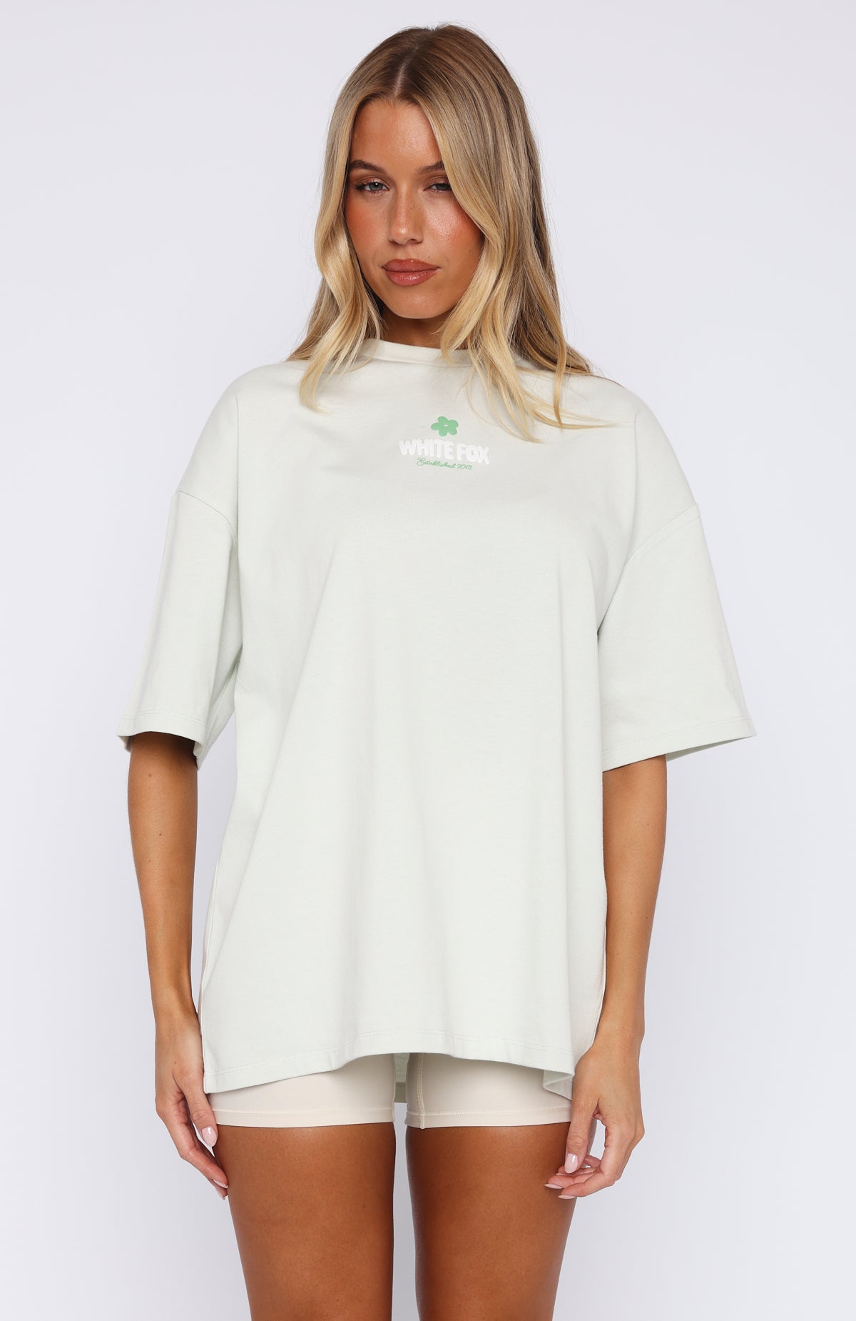 Tropic Time Oversized Tee Sage | White Fox Boutique US